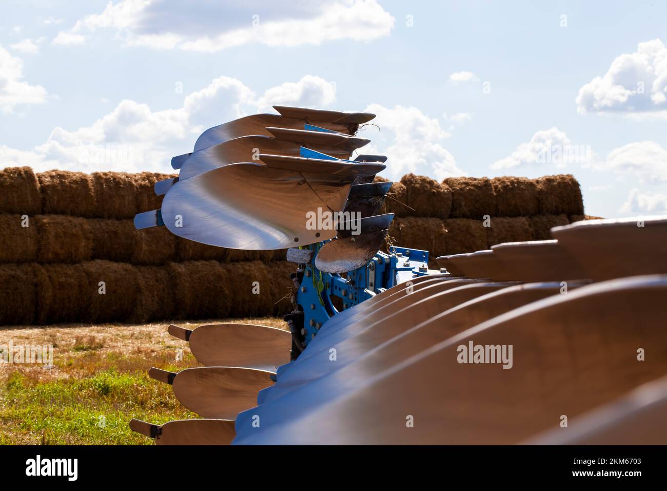 metal ploughs for arable land and tillage, old metal ploughs used in ...