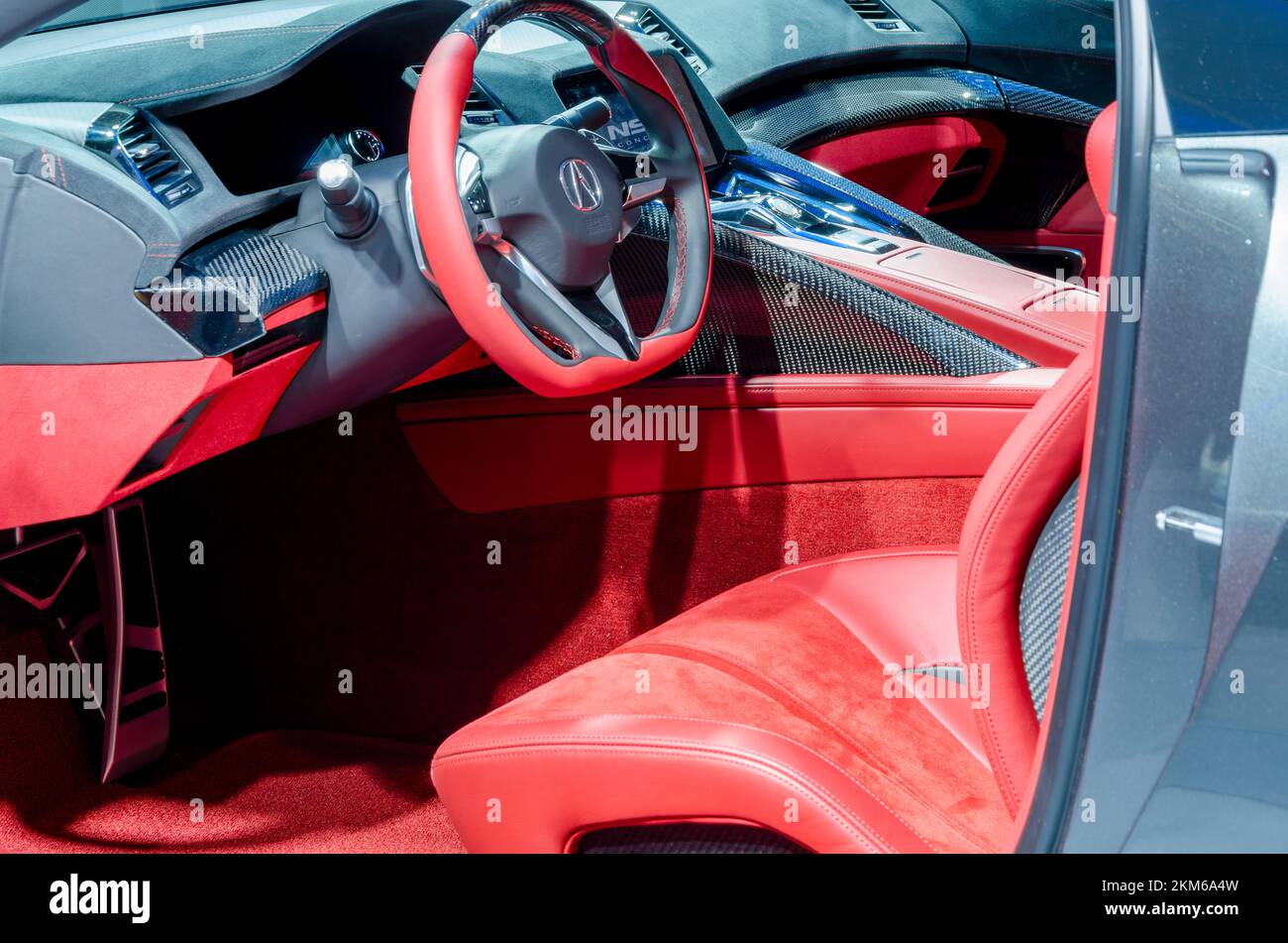 Interior steering wheel center hi-res stock photography and images - Alamy