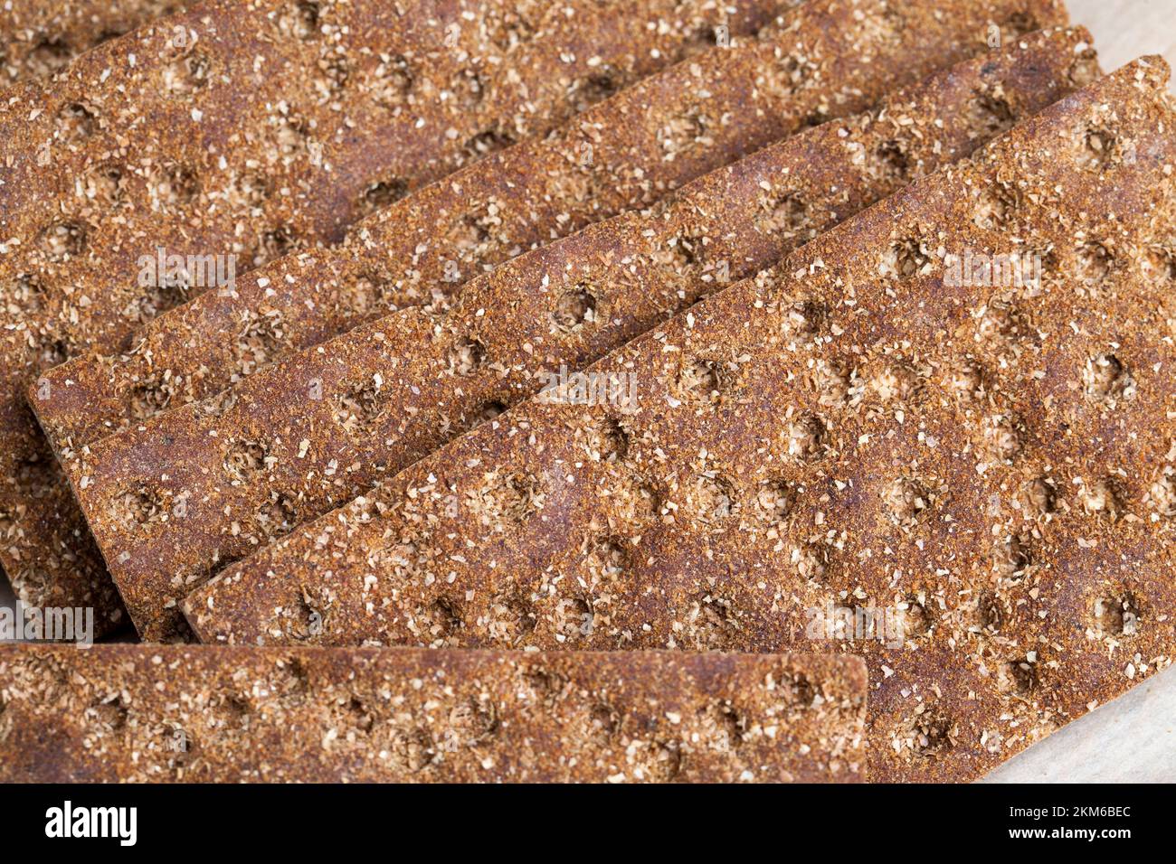 crispy rye bread, healthy foods made from rye flour, thin and crispy ...