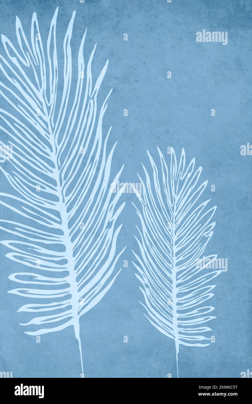 Printable trendy botanical card. Use for cover, wallpaper, wall art ...