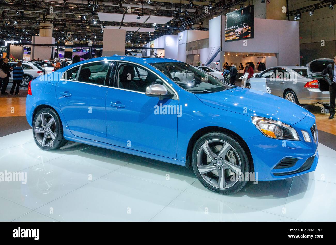 Volvo S 60 blue car Stock Photo - Alamy