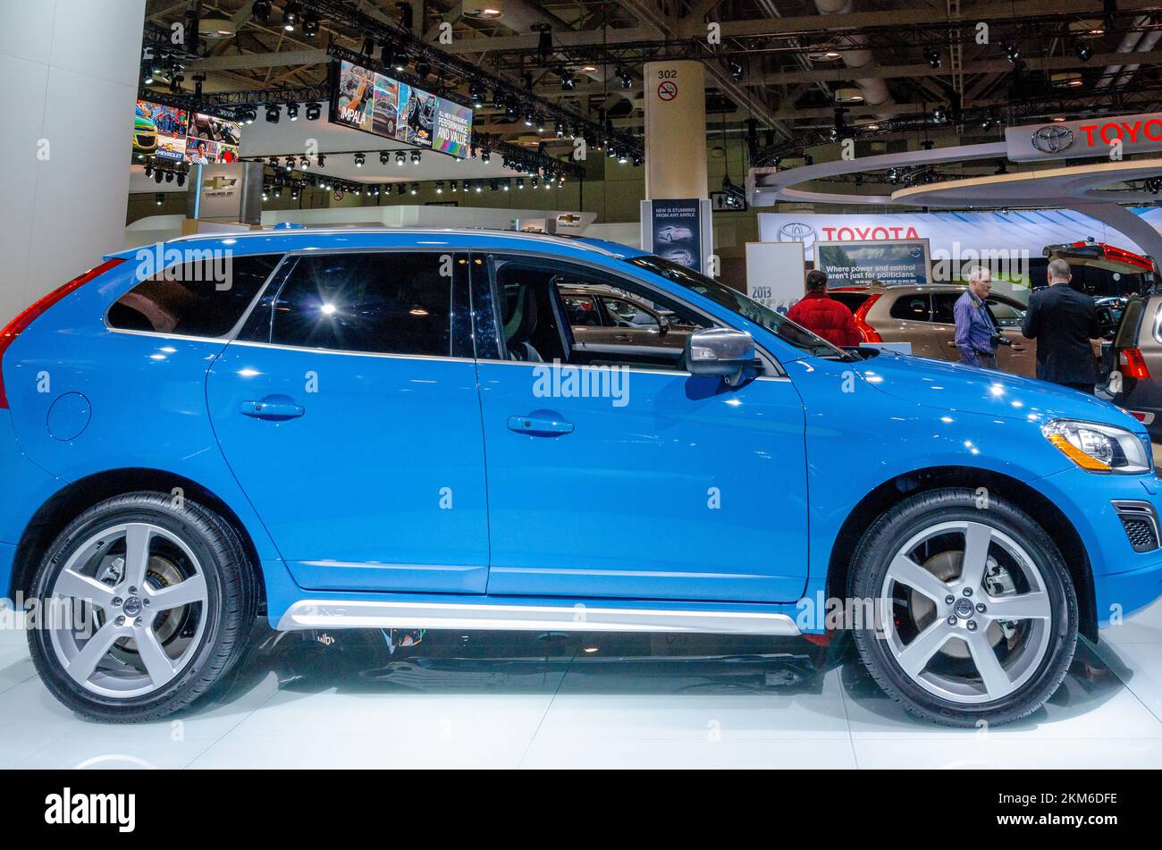Volvo XC 60 blue car Stock Photo - Alamy