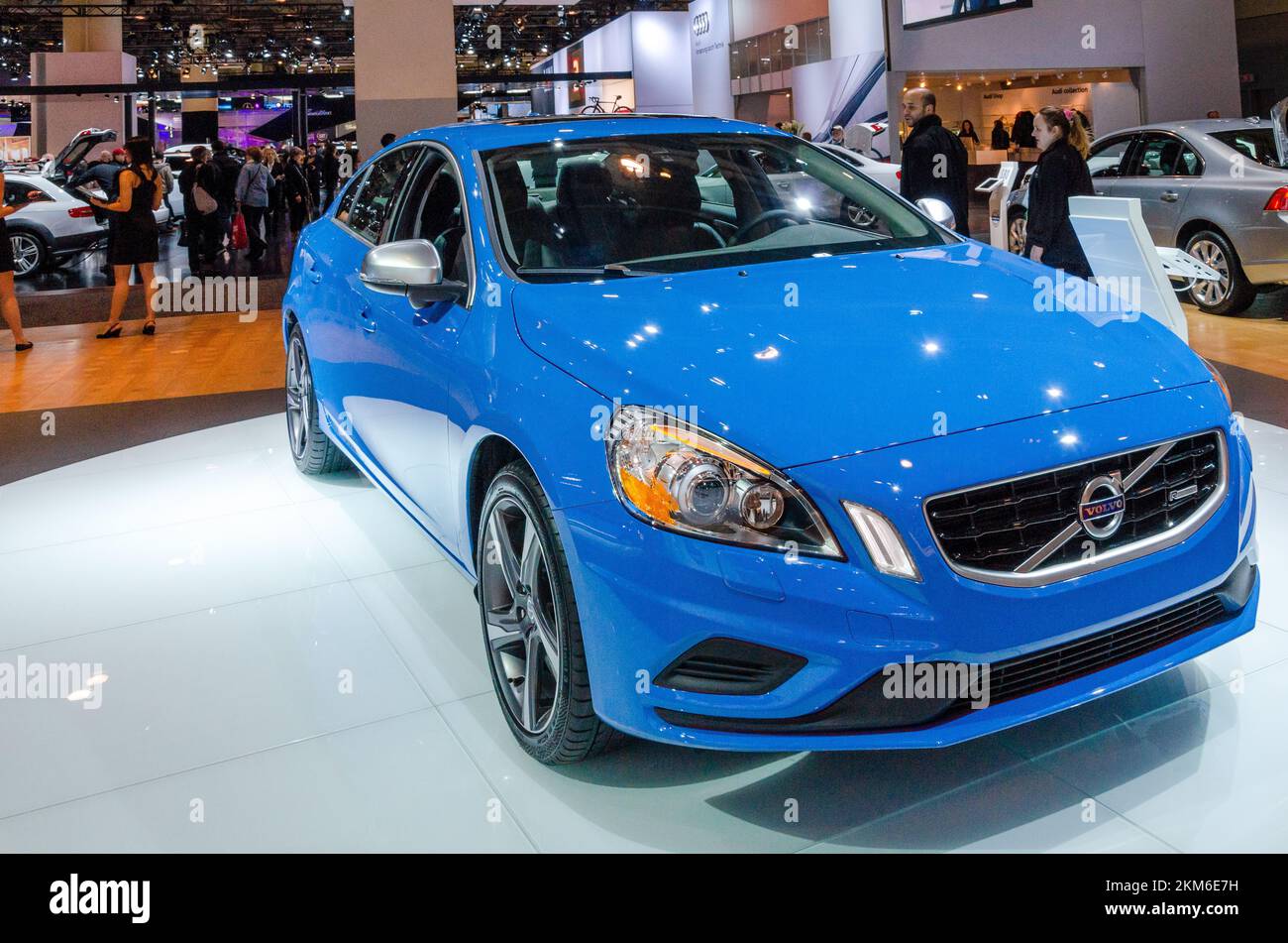 Volvo S 60 blue car Stock Photo - Alamy