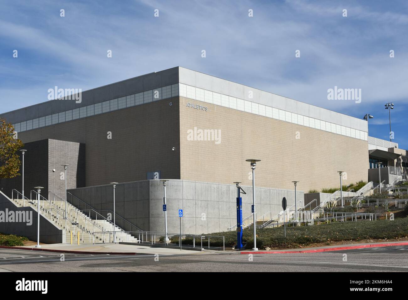ORANGE, CALIFORNIA - 25 NOV 2022: The Athletics Building on the campus ...
