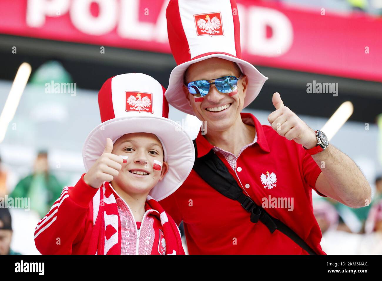 Poland supporters cheer ahead of a World Cup Group C football match ...