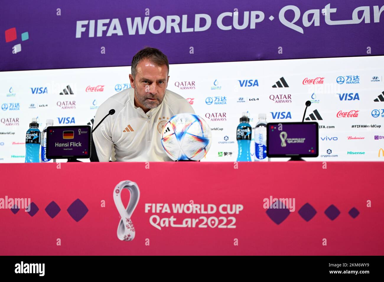 Doha, Qatar. 26th Nov, 2022. Soccer, World Cup 2022 in Qatar, press ...