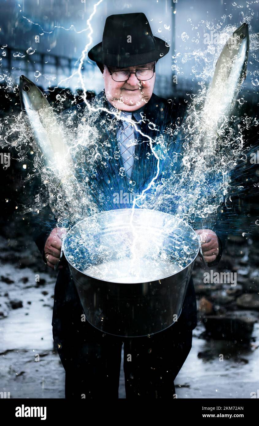 Lightning striking man hi-res stock photography and images - Alamy