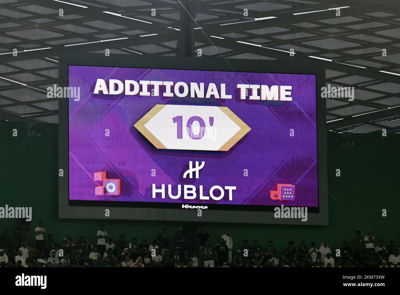 Qatar. 26th Nov, 2022. DOHA - 10 minutes of extra time during the FIFA ...