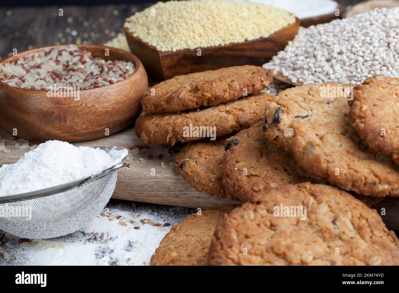 oatmeal cookies with the addition of dried fruits and various types of ...