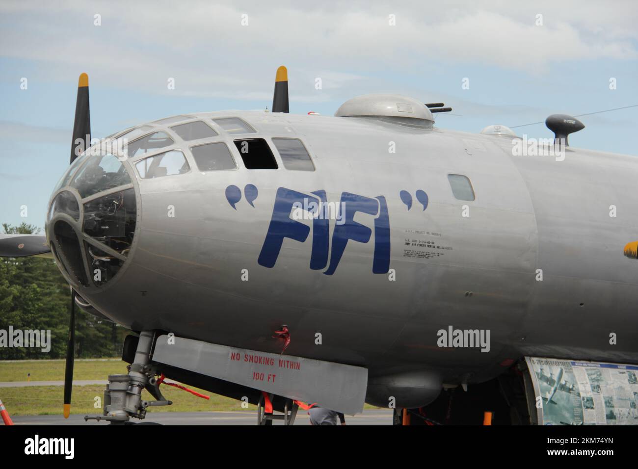 The B29 Bomber FiFi at airshow under the cloudy sky Stock Photo - Alamy
