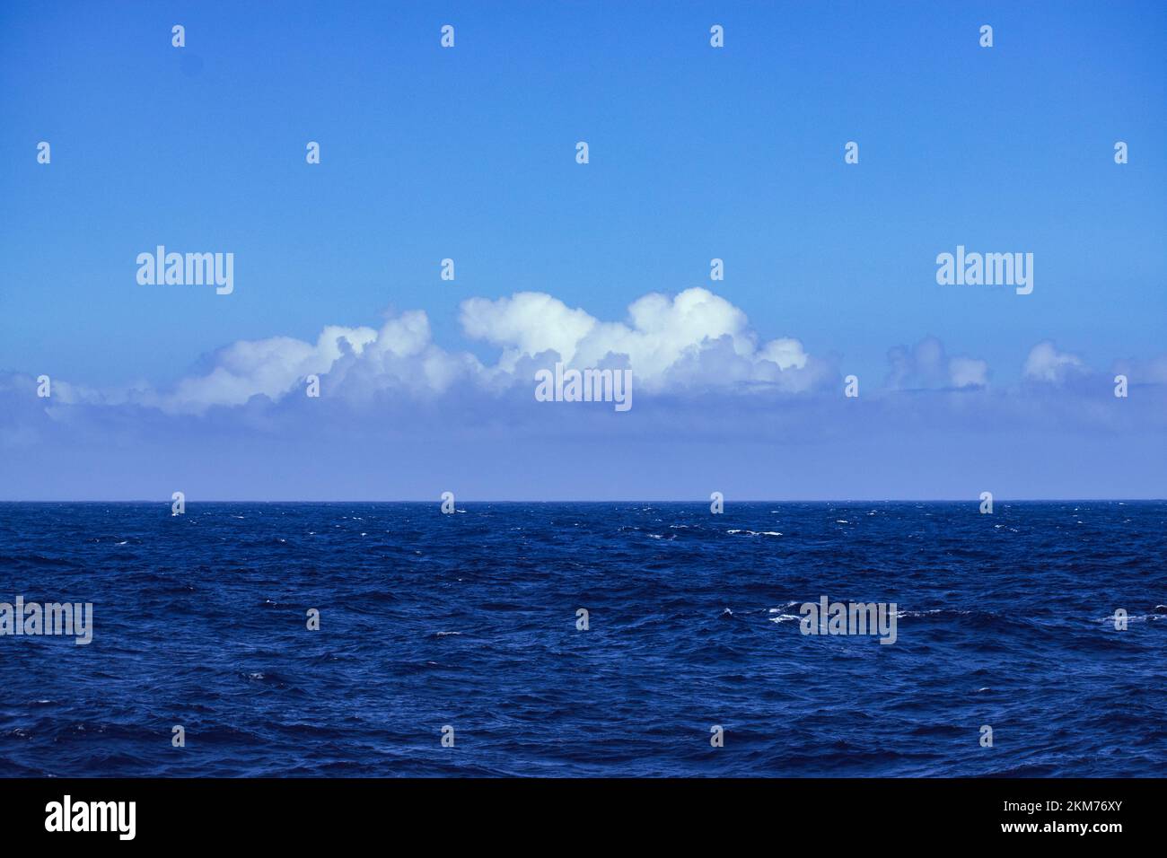 The blue sky and ocean meet in the Drake Passage Stock Photo - Alamy