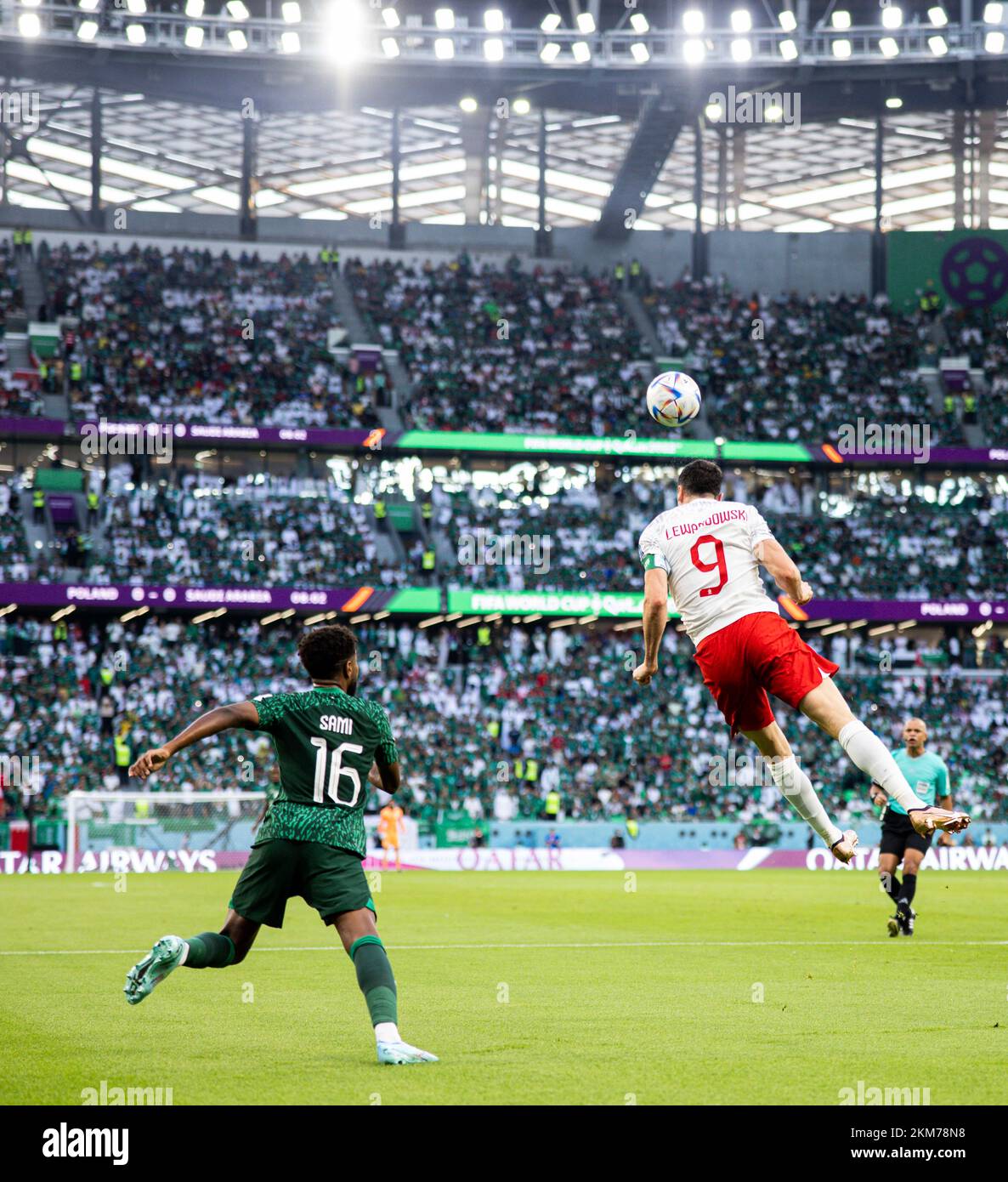 Doha, Qatar. 26th Nov, 2022. SAMI ALNAJI of Saudi Arabia observes ...