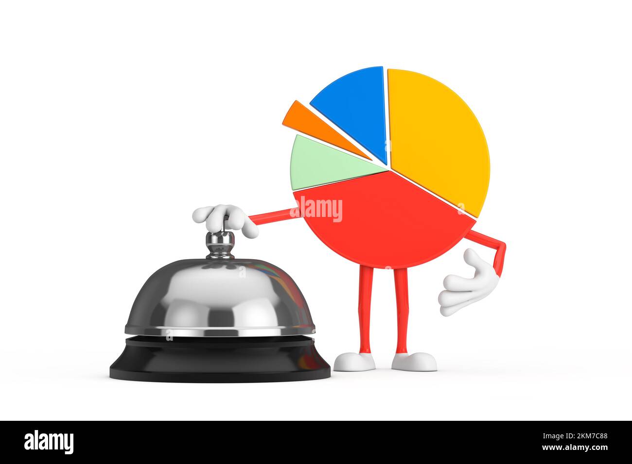 Info Graphics Business Pie Chart Character Person with Hotel Service ...