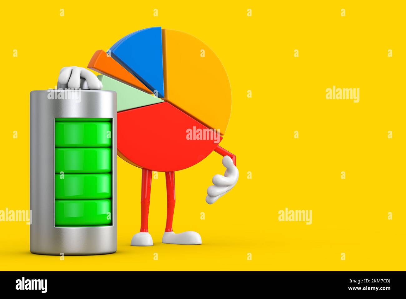 Info Graphics Business Pie Chart Character Person with Abstract ...