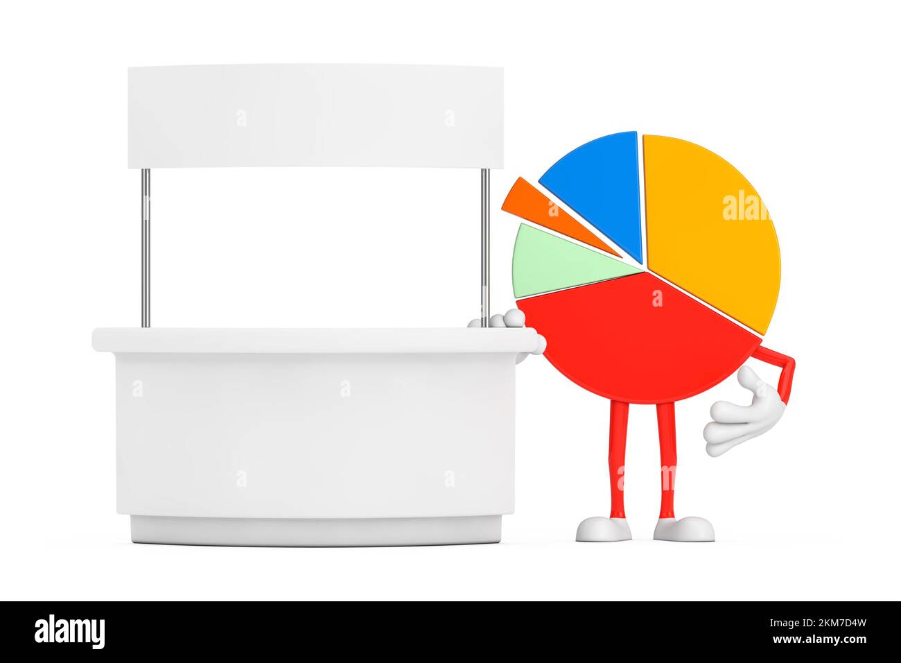 Info Graphics Business Pie Chart Character Person near Blank Promotion ...