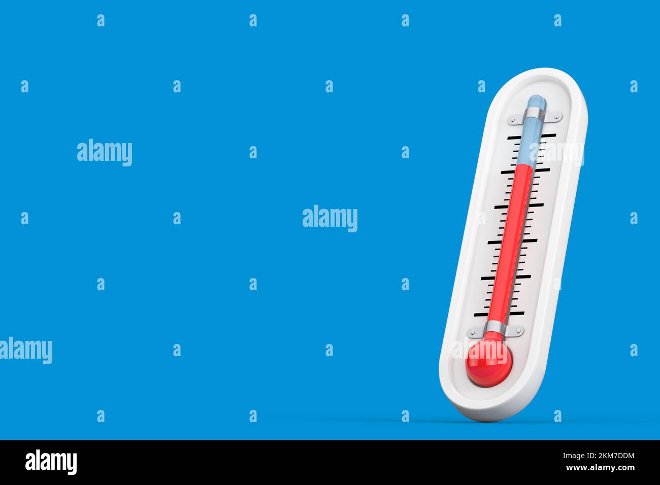 Outdoor Thermometer on a blue background. 3d Rendering Stock Photo - Alamy