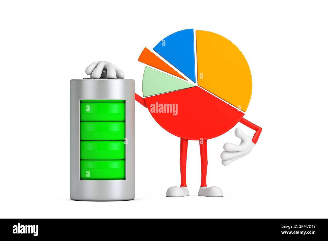 Info Graphics Business Pie Chart Character Person with Abstract ...