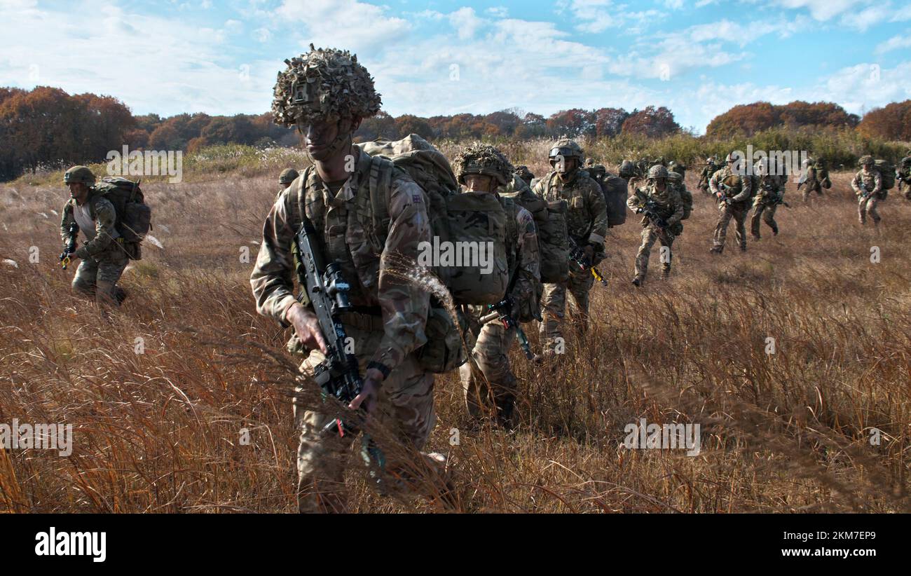 Shinto, Japan. 26th Nov, 2022. Soldiers of British Army 's 1st Royal ...