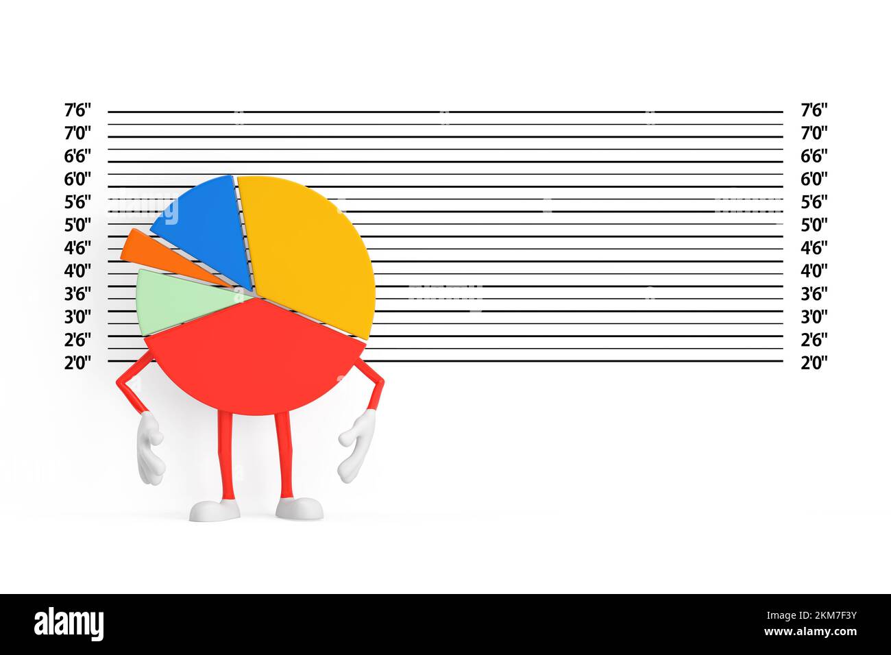 Info Graphics Business Pie Chart Character Person in front of Police ...
