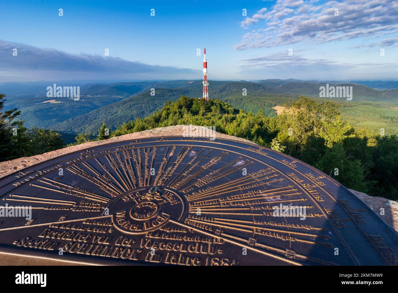 Vosges (Vogesen) Mountains: Mount Mont Donon (Hohe Donne), transmission ...