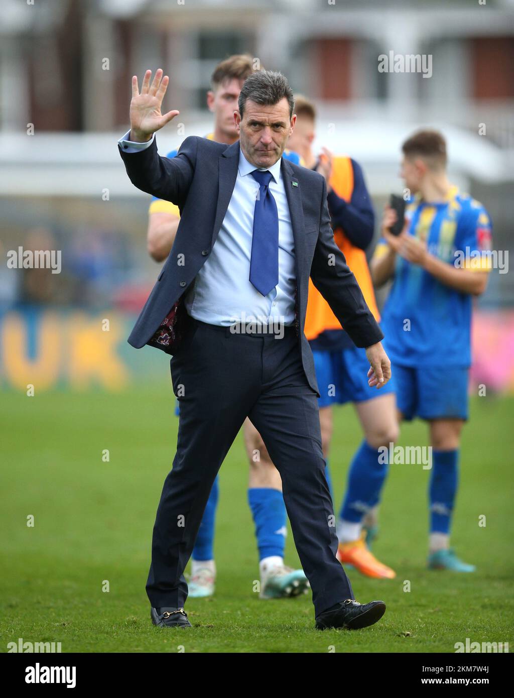 King's Lynn Town manager Tommy Widdrington after the Emirates FA Cup ...