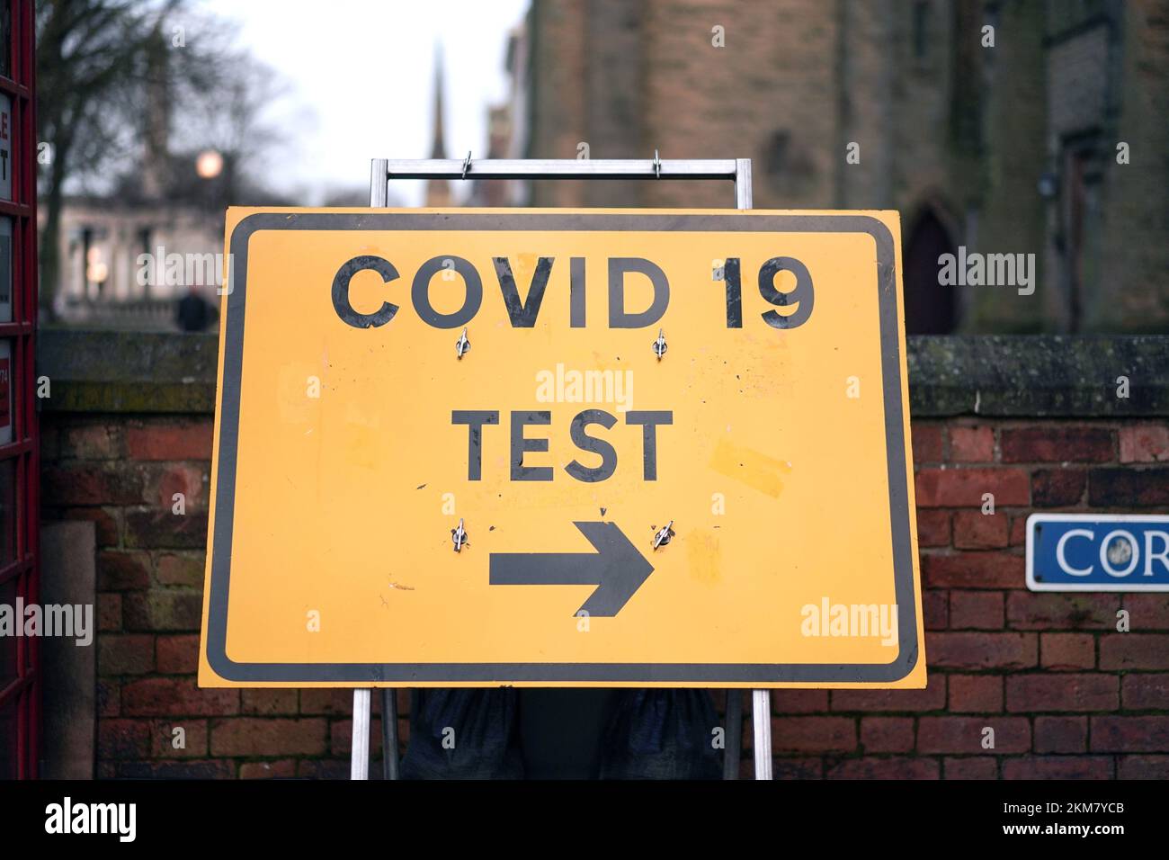 COVID-19 test site sign Stock Photo - Alamy