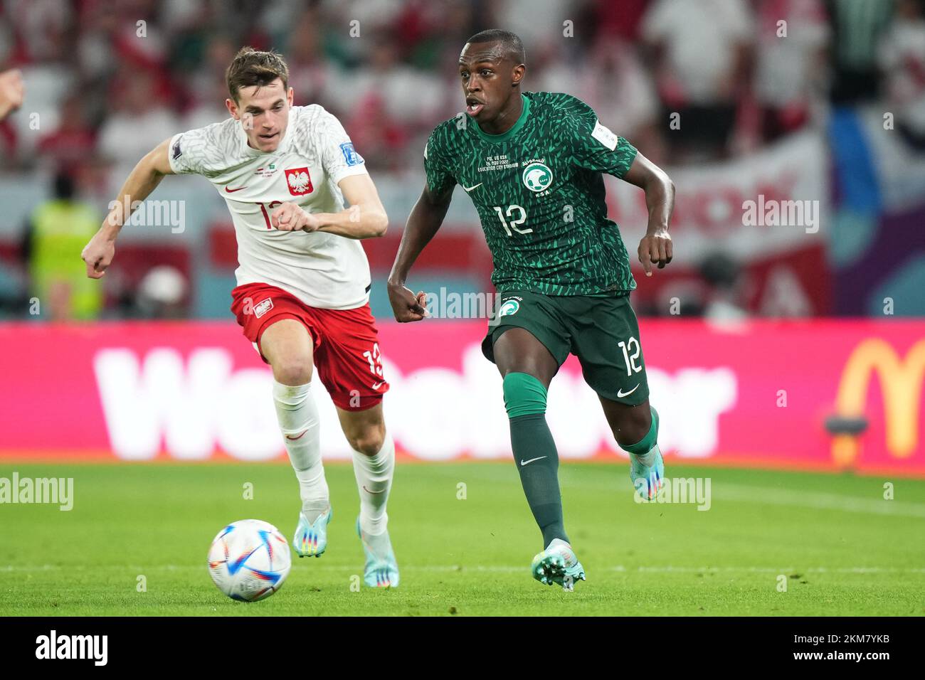 Doha, Qatar. 26th Nov, 2022. Abdulhamid Saud of Saudi Arabia and Jakub ...
