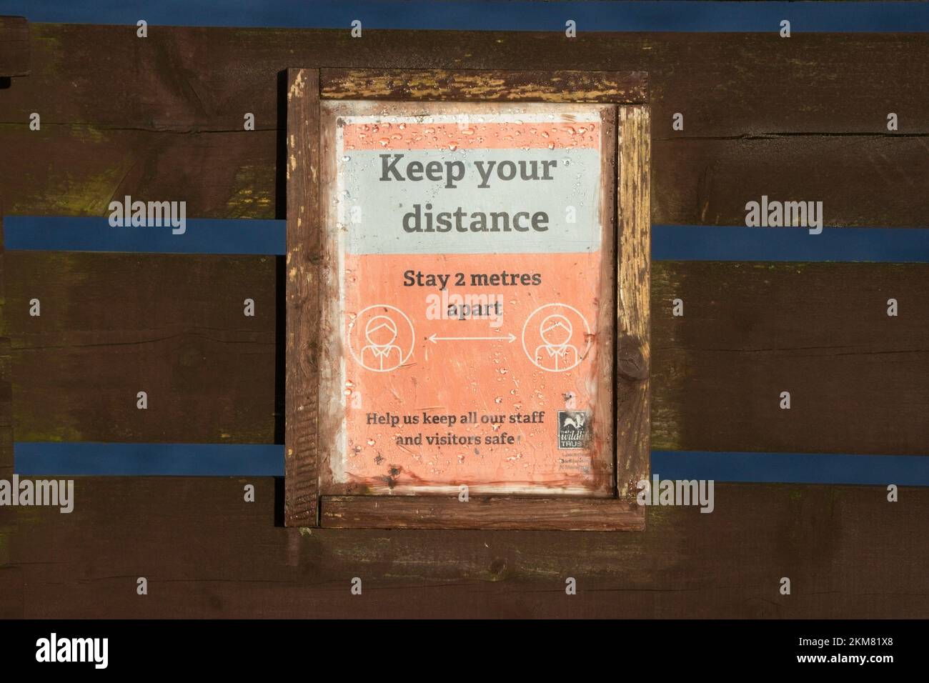 Keep Your Distance Sign. Wildlife Trust Stock Photo - Alamy