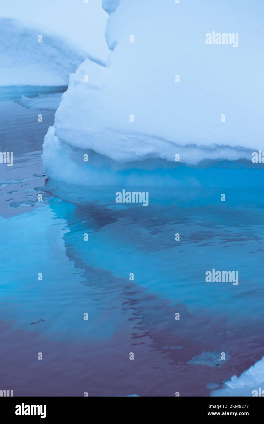 Icebergs floating in the still water around Enterprise Island. You can ...