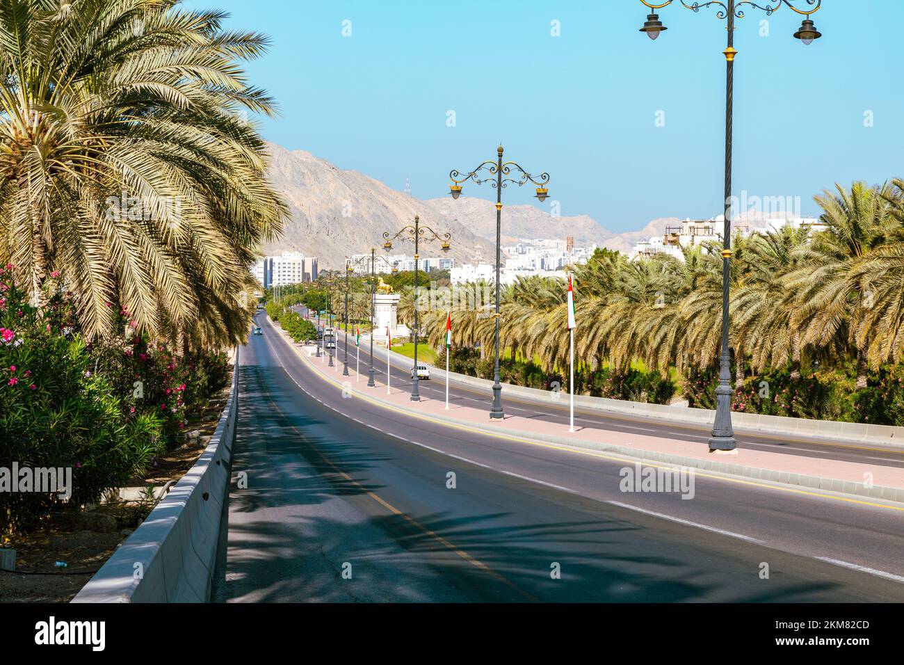 Traditional Omani architecture. Old Town of Muscat along Mutrah ...