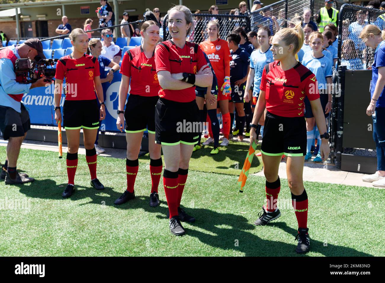Sydney, Australia. 26th Nov, 2022. Referees Maddy Allum, Mikayla Ryan ...