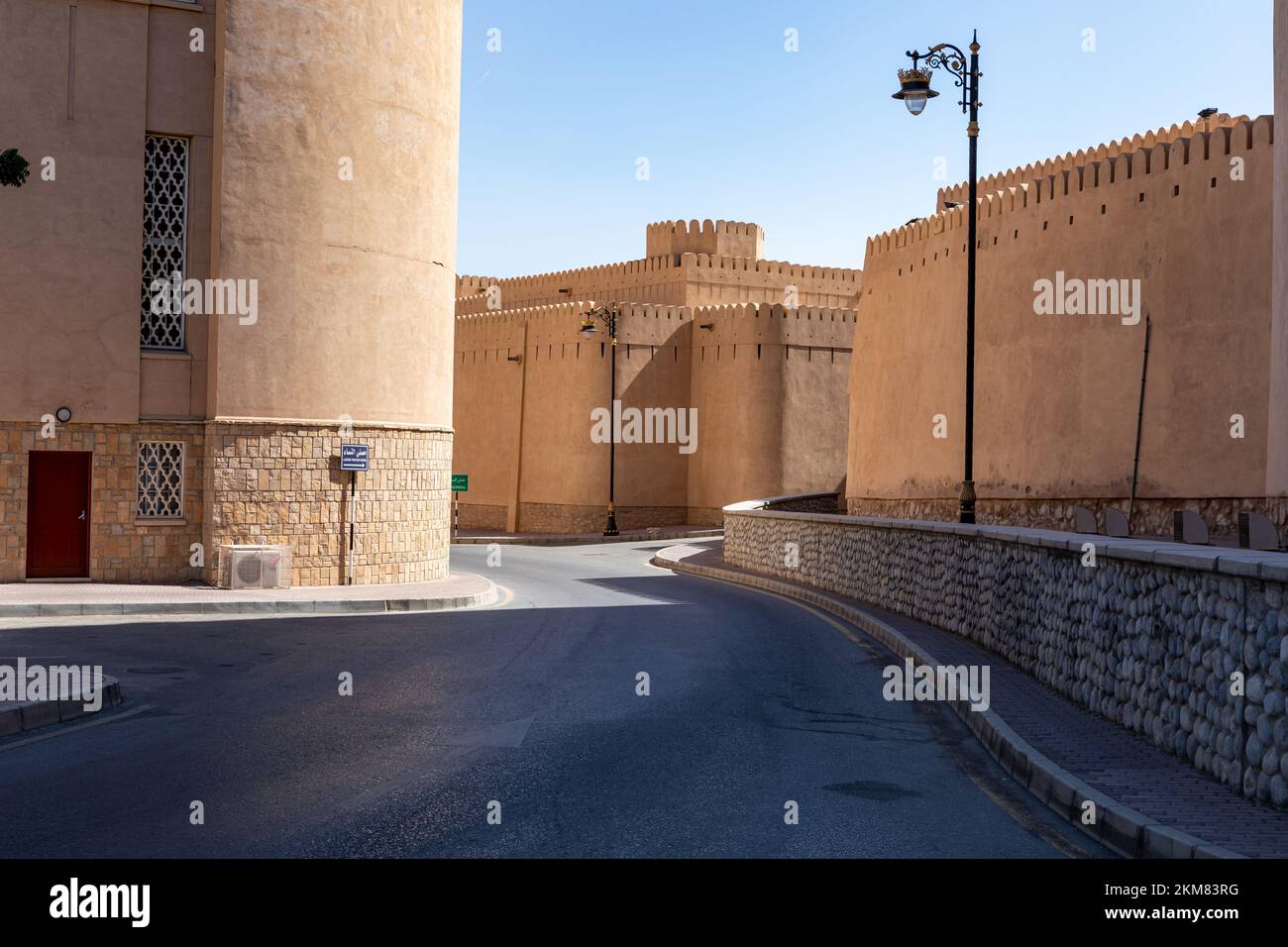 Nizwa city walls. Traditional medieval architecture in Nizwa, Oman ...