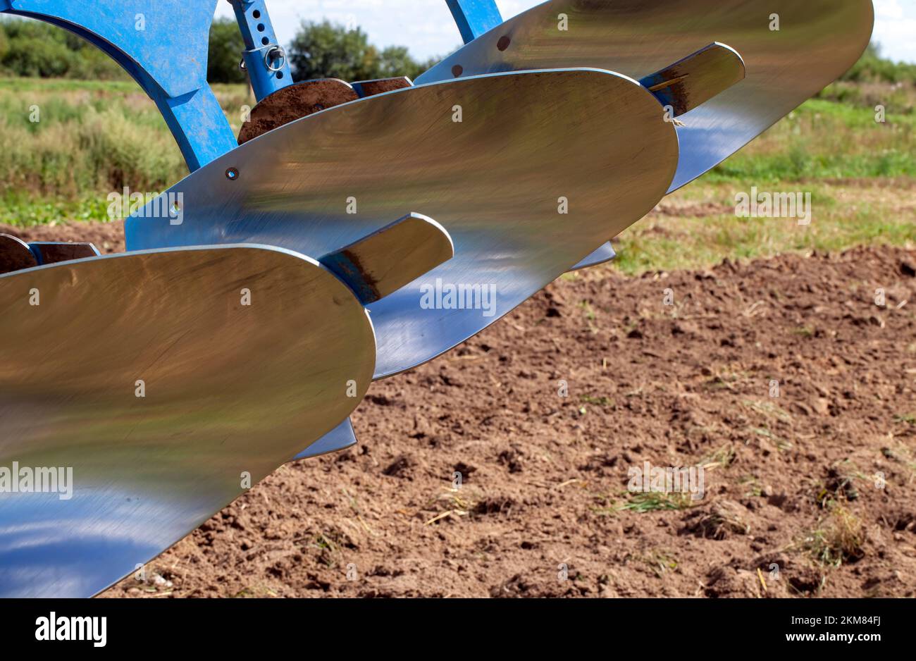 metal ploughs for arable land and tillage, old metal ploughs used in ...