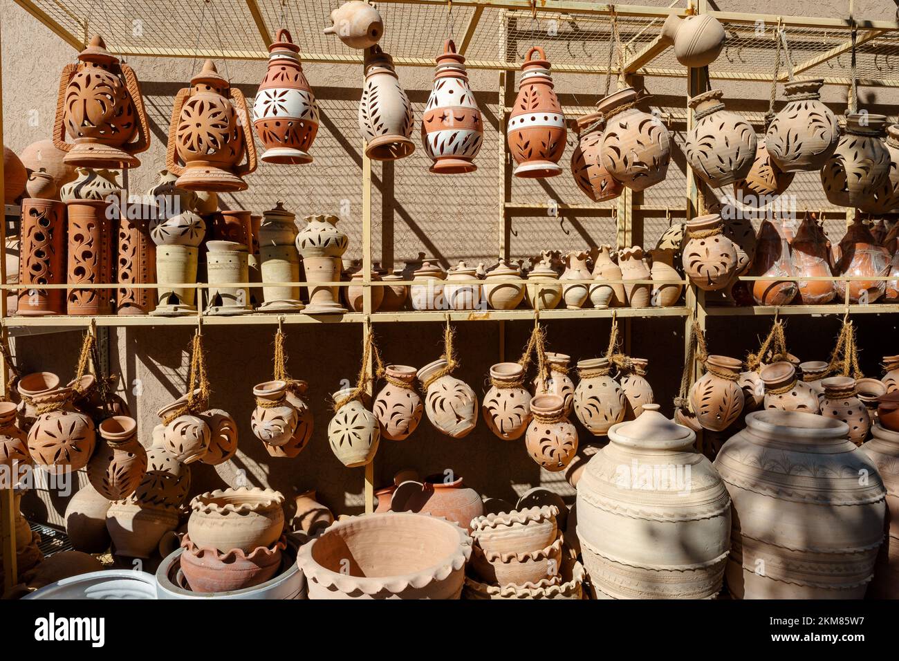 Hand Made Pottery in Nizwa Market. Clay Jars at the Rural Traditional ...