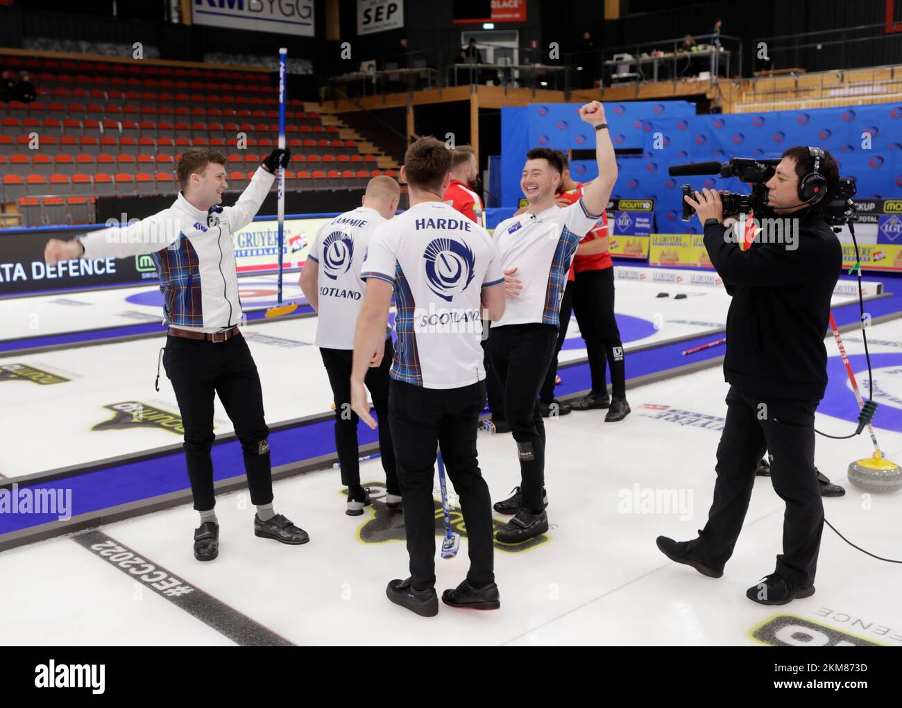Scotland´s team celebrates winning during the men's gold medal game ...