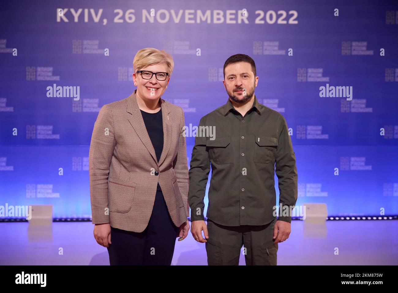 Kyiv, Ukraine. 26th Nov, 2022. Ukrainian President Volodymyr Zelenskyy ...