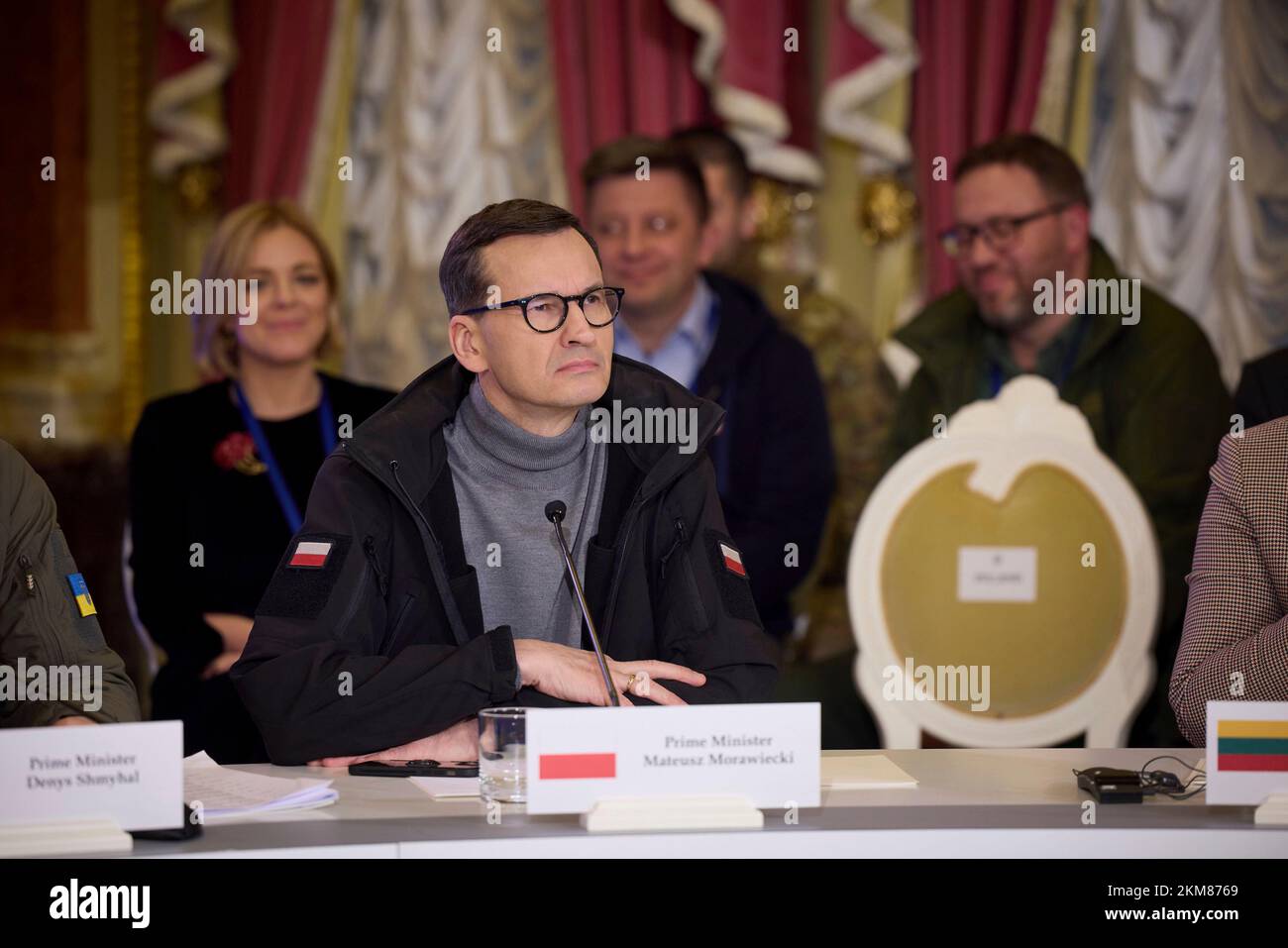Kyiv, Ukraine. 26th Nov, 2022. Polish Prime Minister Mateusz Morawiecki ...