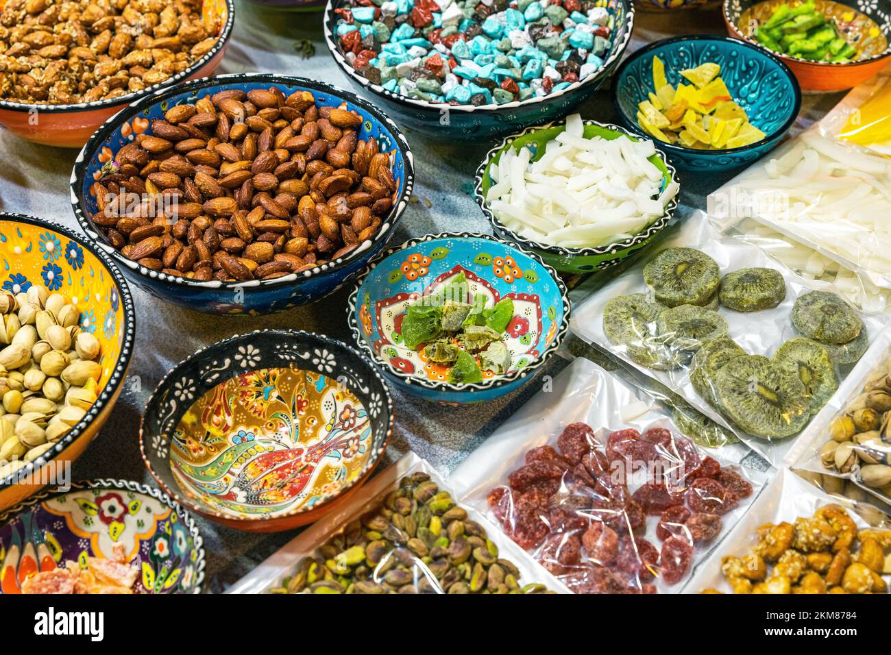 Nuts and Spices in the Old Souq of Nizwa, Oman. Traditional Bazaar with ...