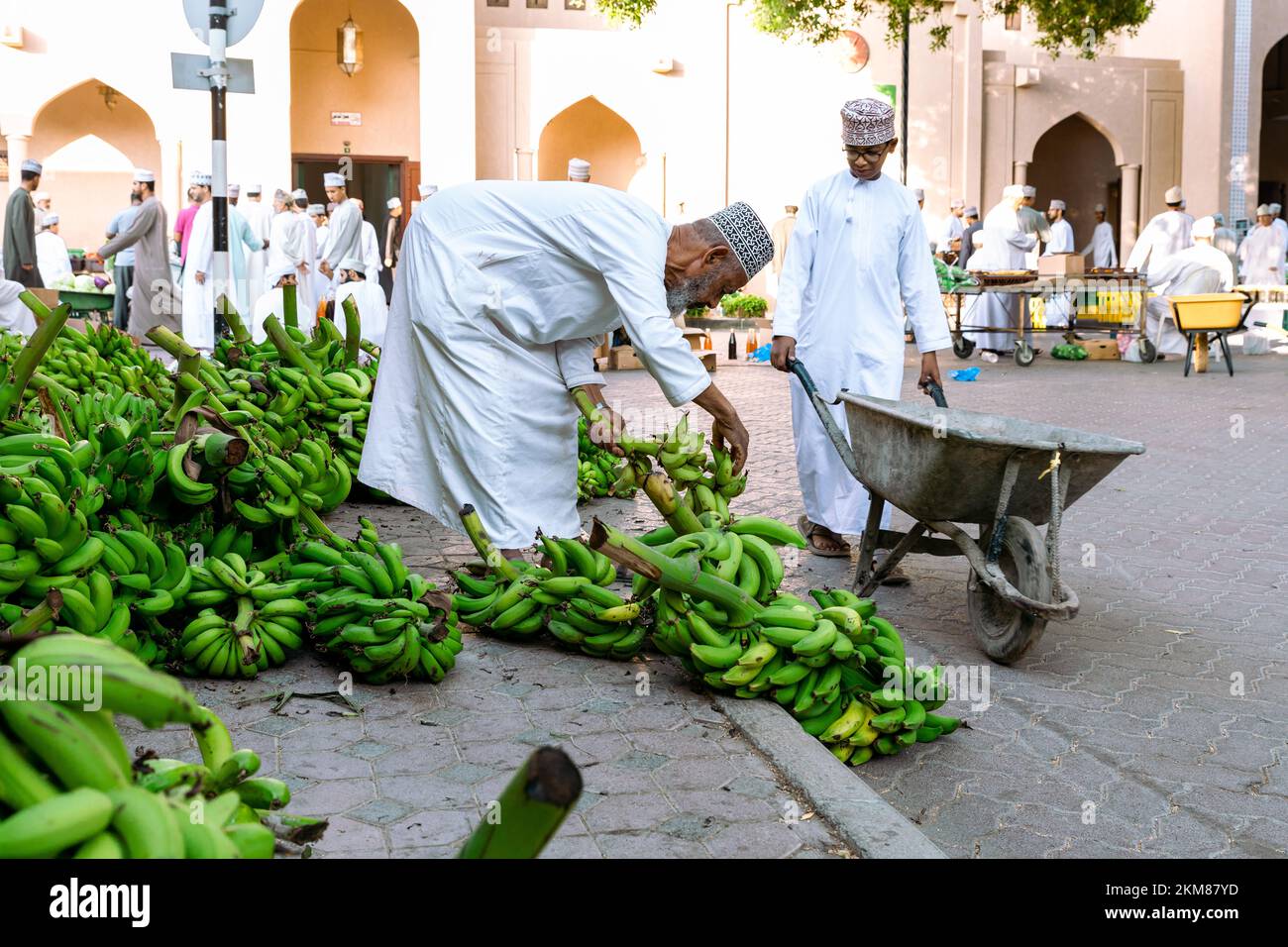 Nizwa Goat Market.Traditional fruits and vegetables bazaar in Nizwa ...