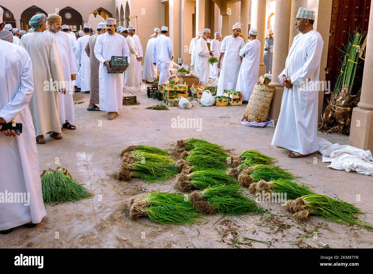 Nizwa Goat Market.Traditional fruits and vegetables bazaar in Nizwa ...