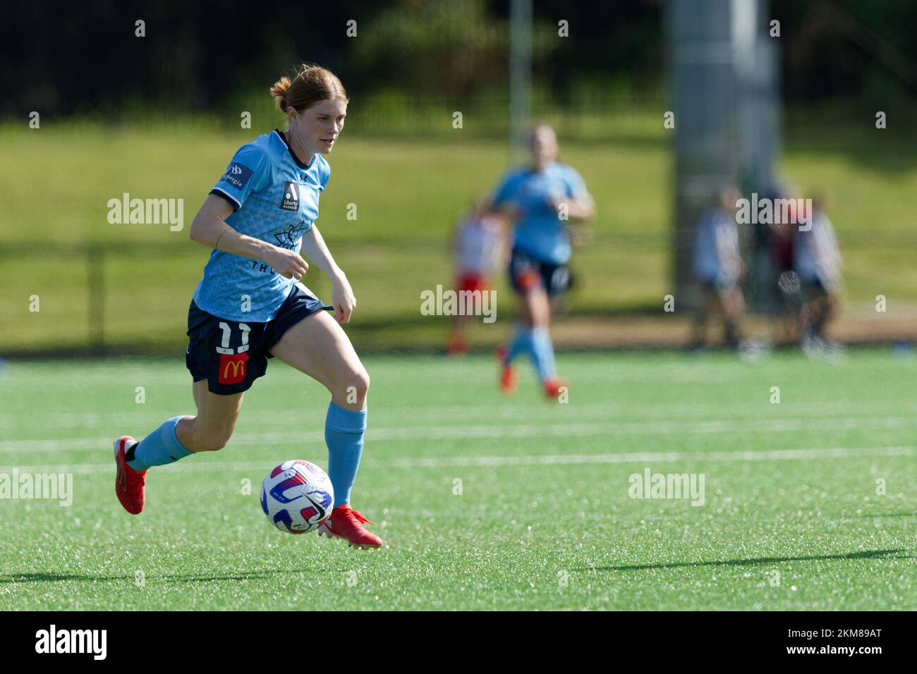 Sydney, Australia. 26th Nov, 2022. Cortnee Vine of Sydney FC controls ...
