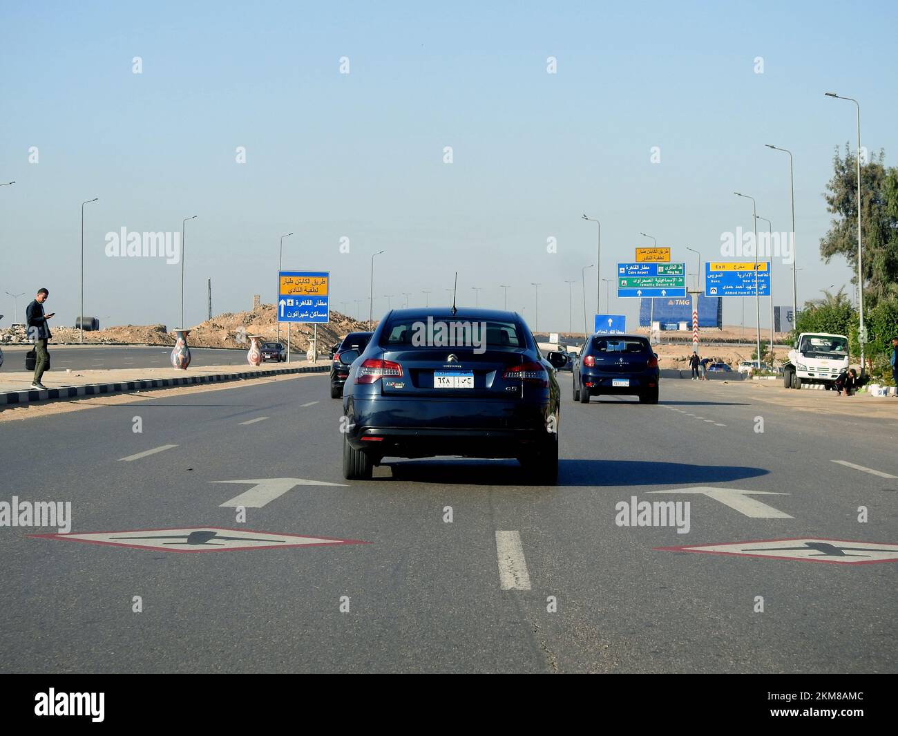 Cairo, Egypt, November 26 2022: Egyptian highway near Cairo Airport ...