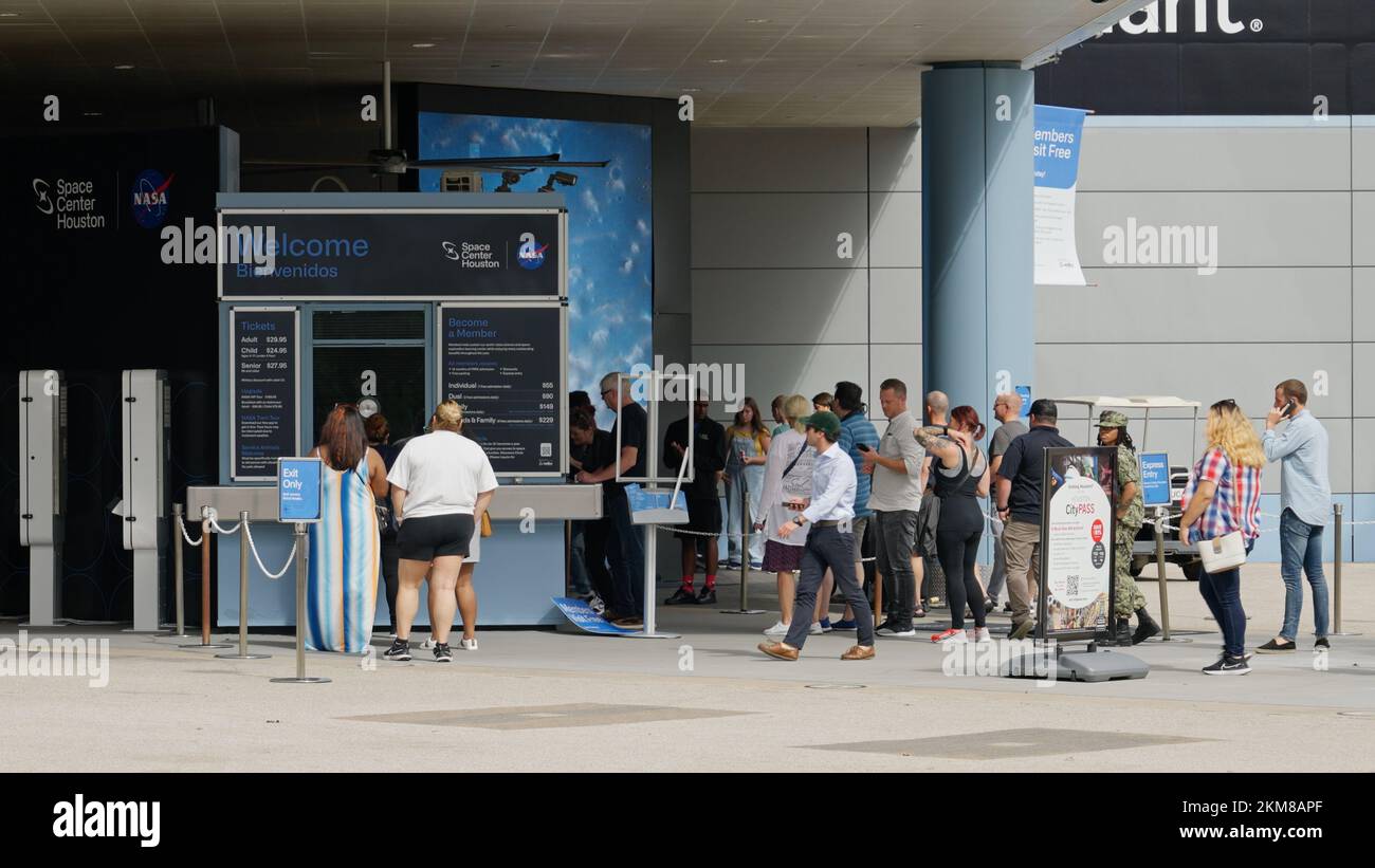 Entrance and Ticket booth at Space Center Houston - HOUSTON, UNITED ...
