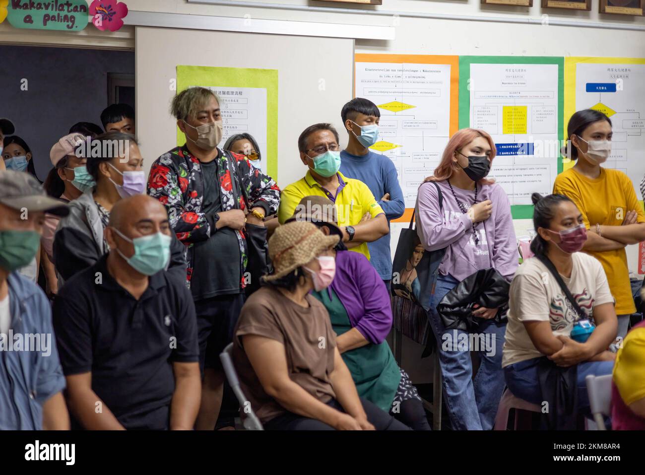 The view of attentive local indigenous residents observing the votes ...