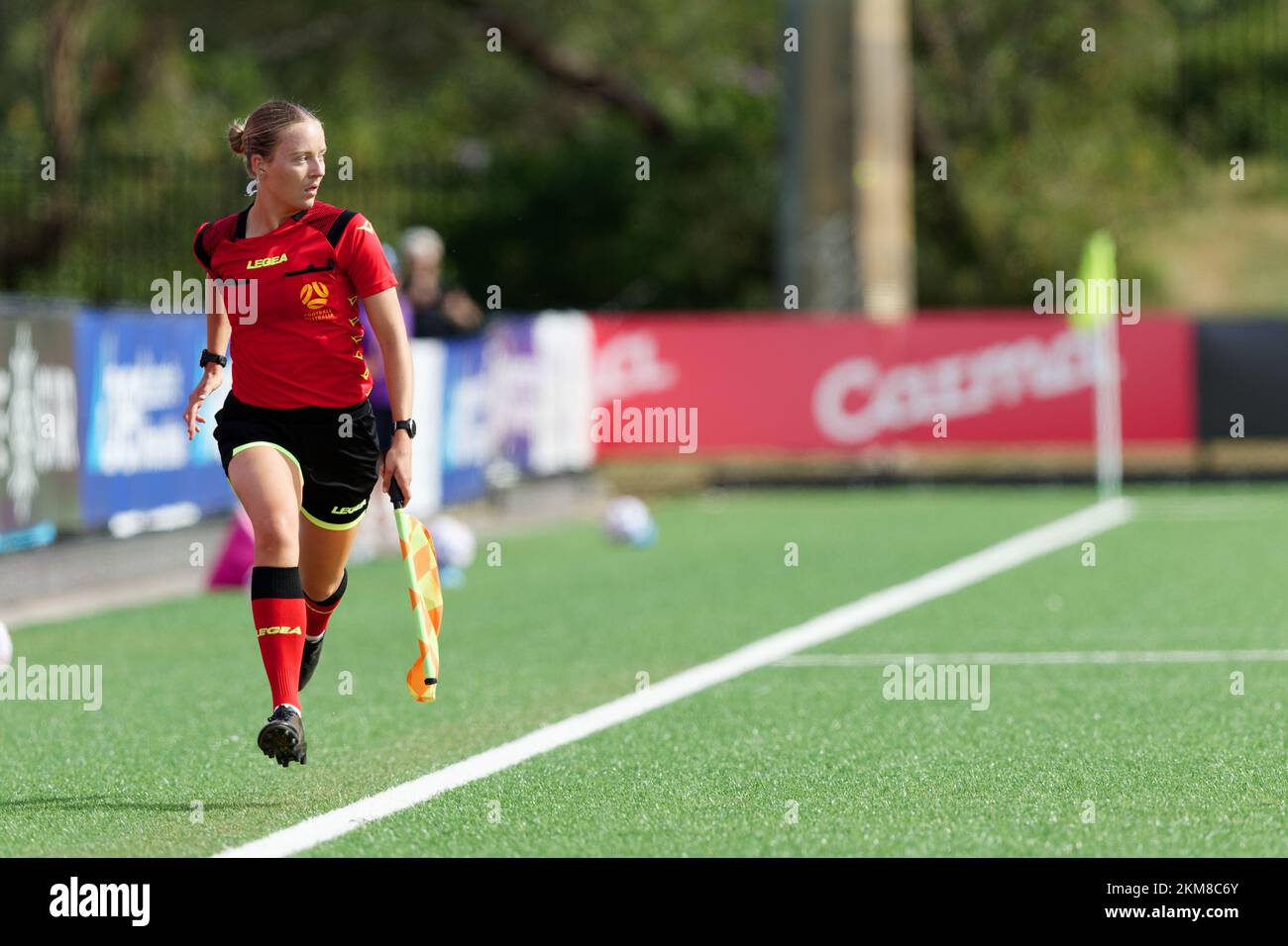 Sydney, Australia. 26th Nov, 2022. Assistant referee Maddy Allum seen ...