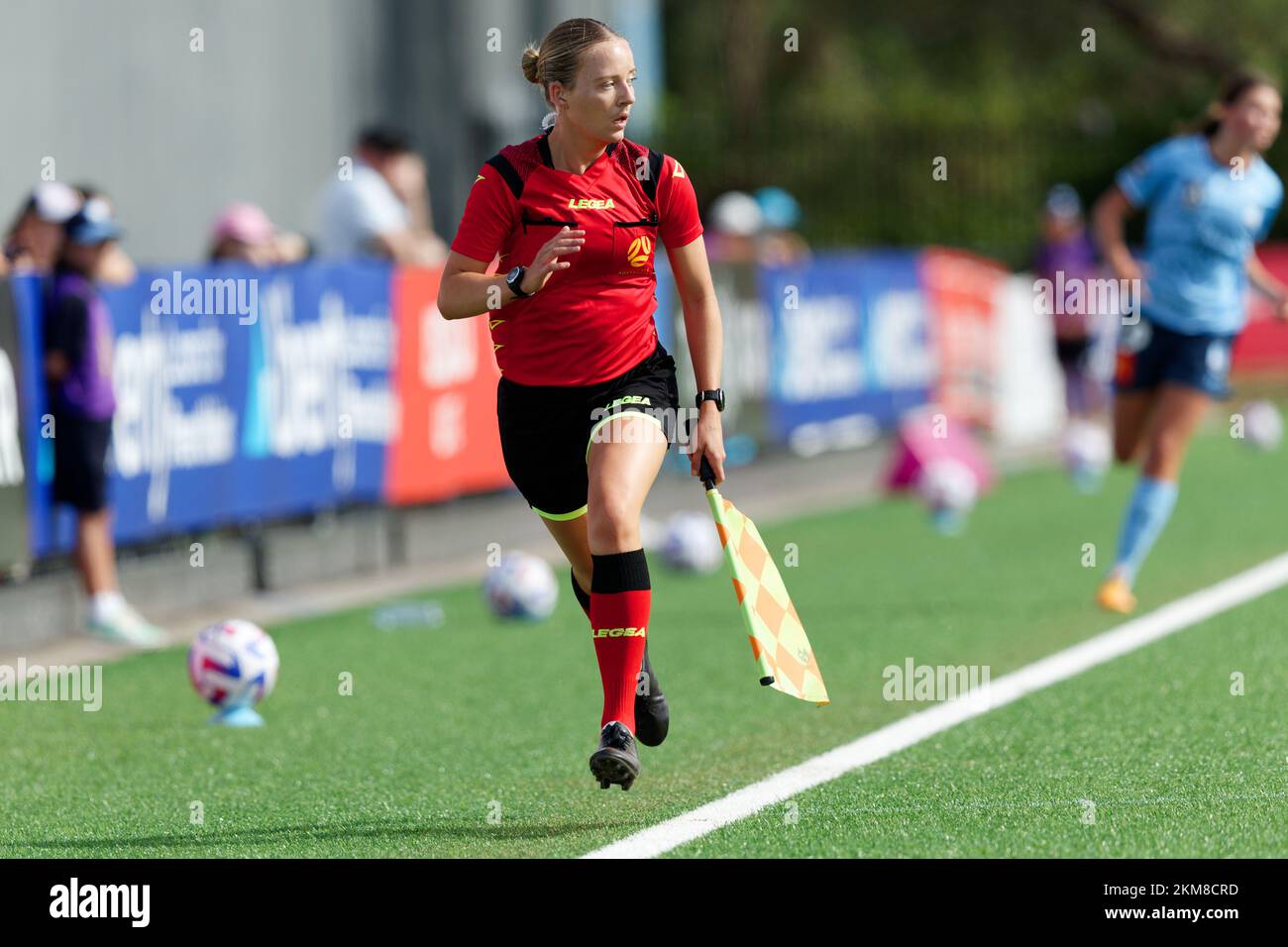 Sydney, Australia. 26th Nov, 2022. Assistant referee Maddy Allum seen ...