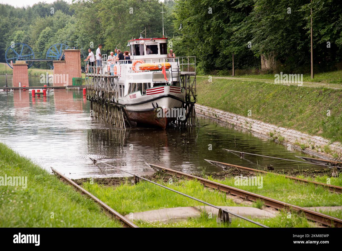 Inclined plane in Buczyniec, Poland, one of five, at 84 km long Kanal ...