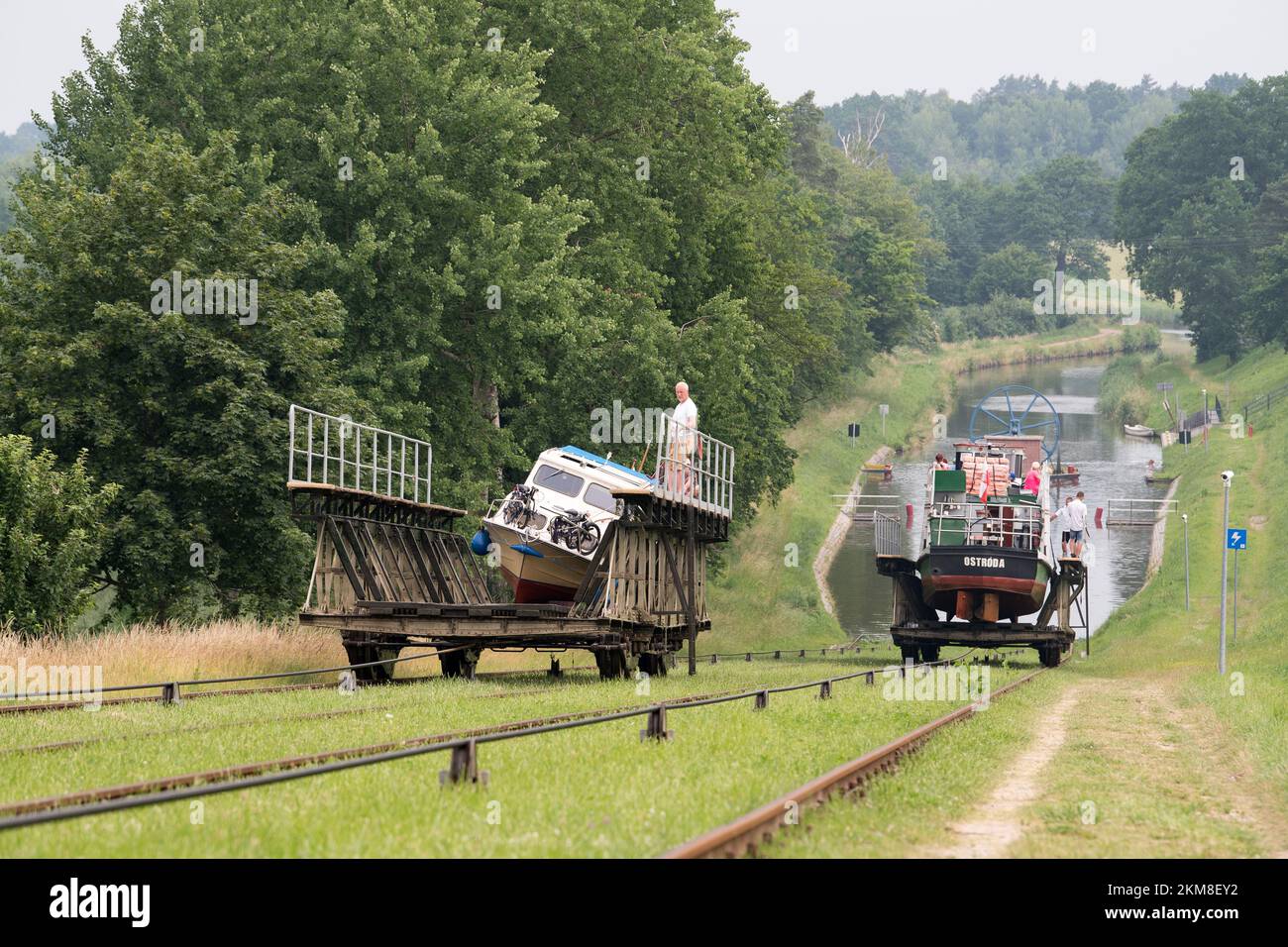 Inclined plane in Buczyniec, Poland, one of five, at 84 km long Kanal ...