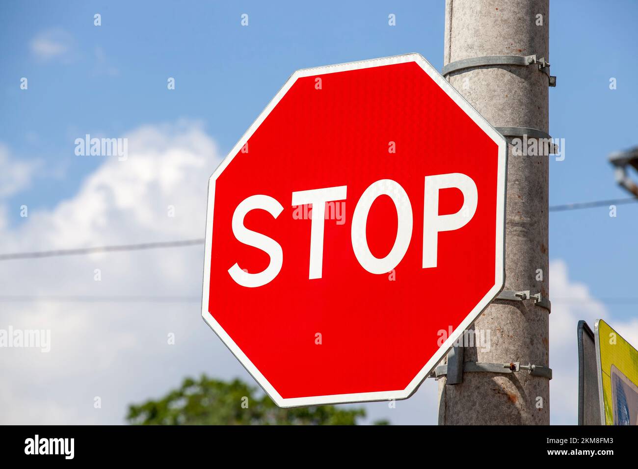 a road sign stop for regulating traffic on the carriageway, regulating ...