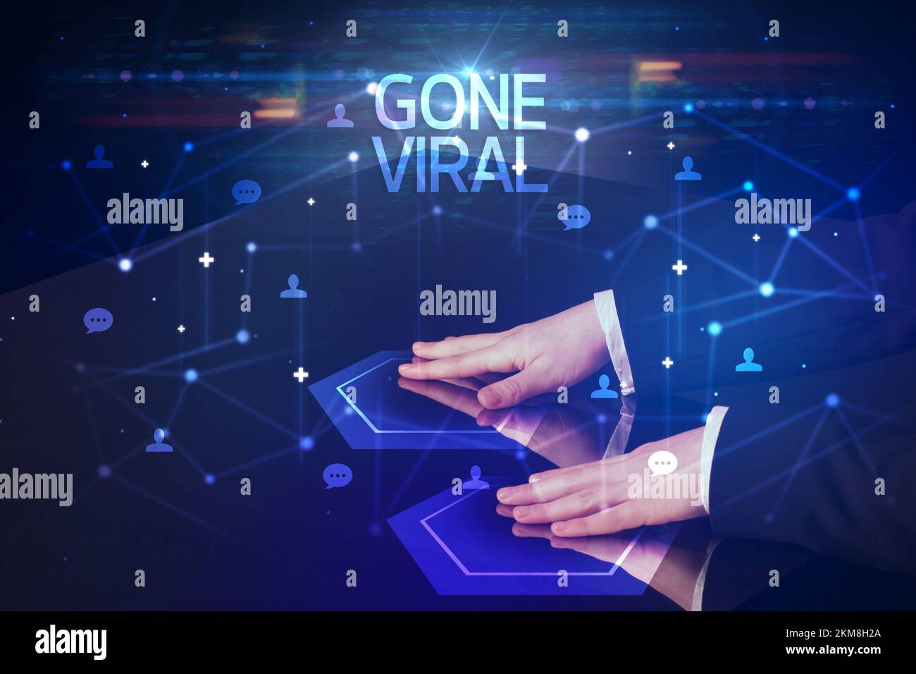 Navigating social networking with social icons Stock Photo - Alamy
